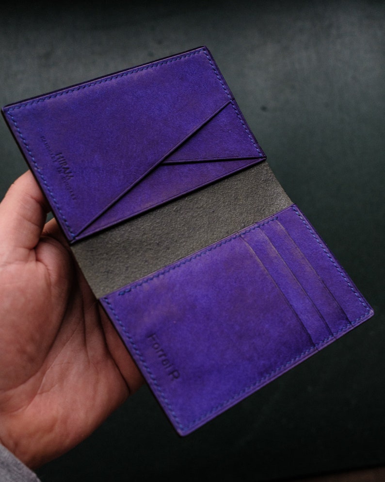 COMPACT WALLET, Minimal Wallet, Vertical Bifold Custom Made - Etsy