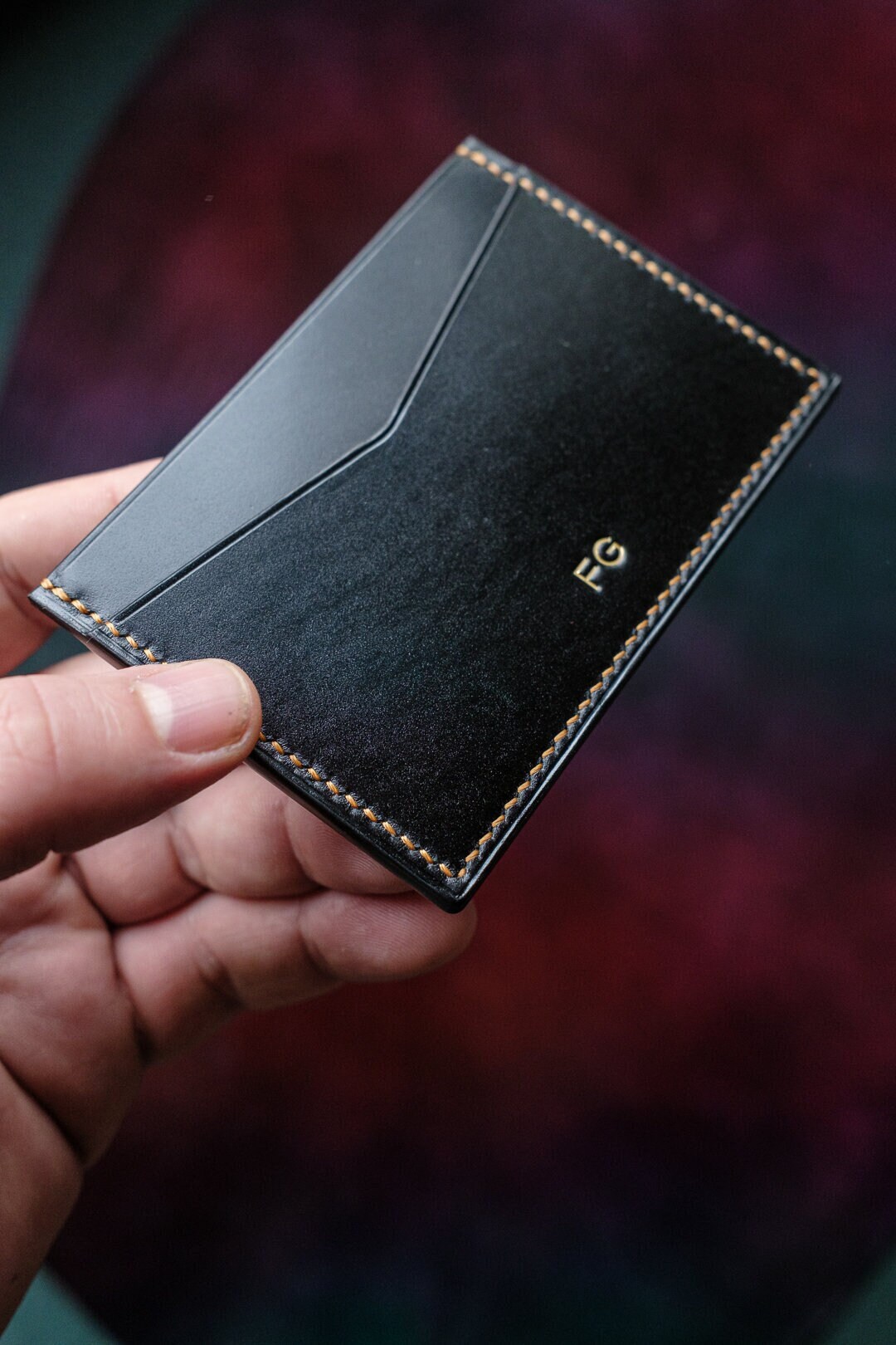 FULL Shell Cordovan CARD HOLDER, Minimal Wallet, Edc Wallet - Etsy