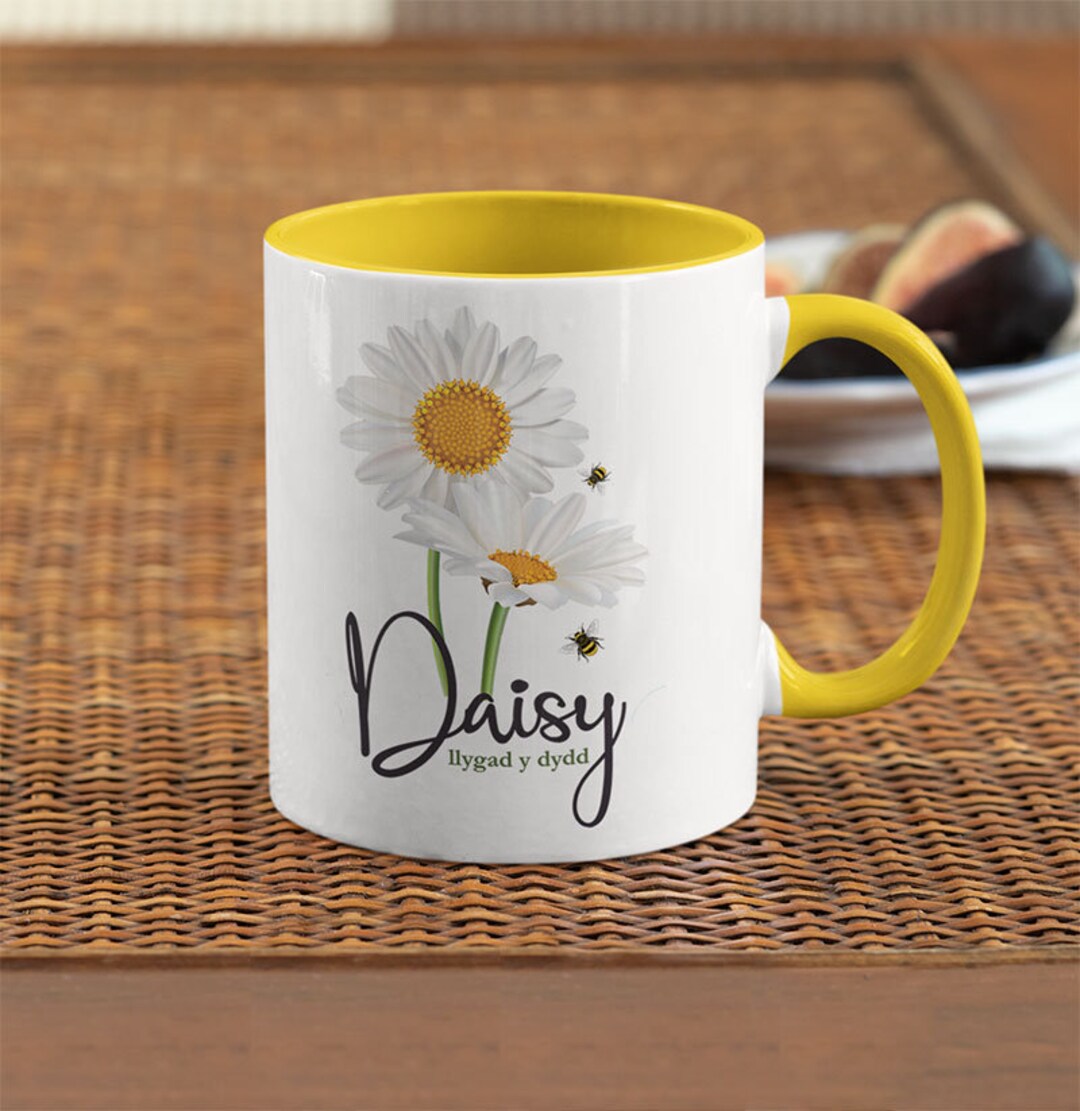 Daisy Mug, Daisy Gift Ideas, April Birth Flower Mug, April Daisy Gift ...