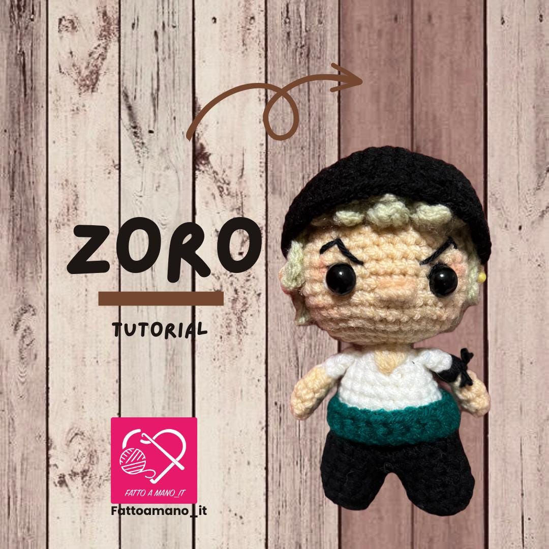 Chibi Zoro Onepiece Crocheted Doll - Etsy