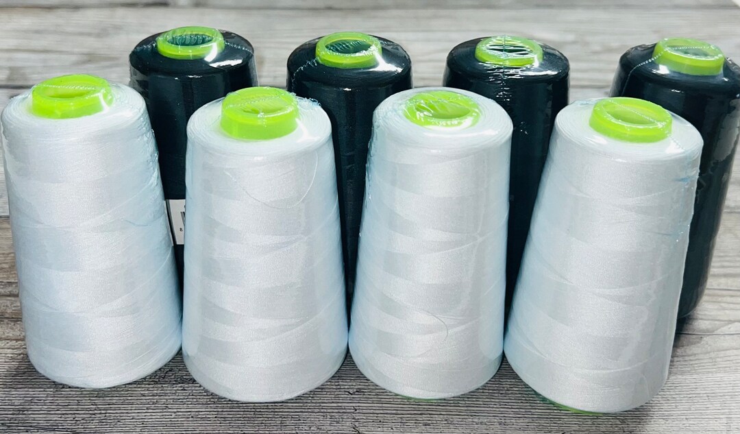Overlock Thread Sewing Thread Polyester Black 3000 Yards (2743 M ...
