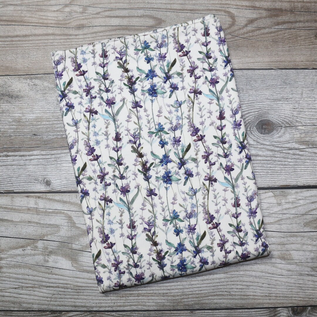 Jersey Flowers Floral Purple Pattern in 3D Look Cotton Fabrics Digital ...