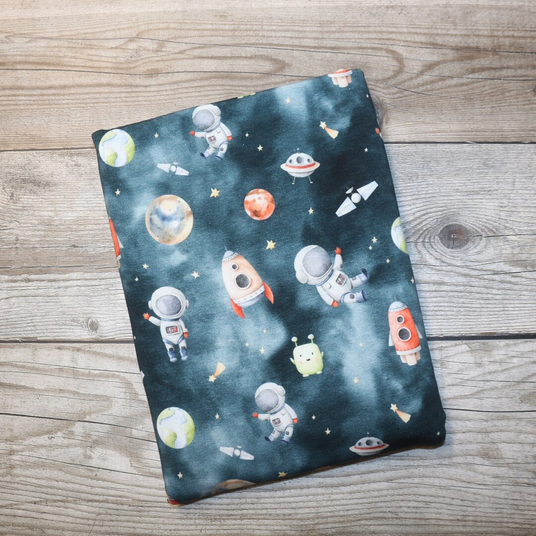 French Terry Summer Sweat Design Space Rocket Space Dark Blue Maraki - Etsy