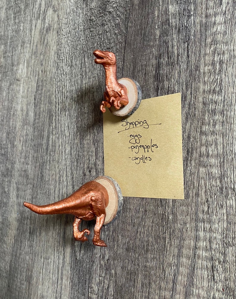 Pair of Metallic Dinosaur Raptor Magnet Head and Butt Set on - Etsy