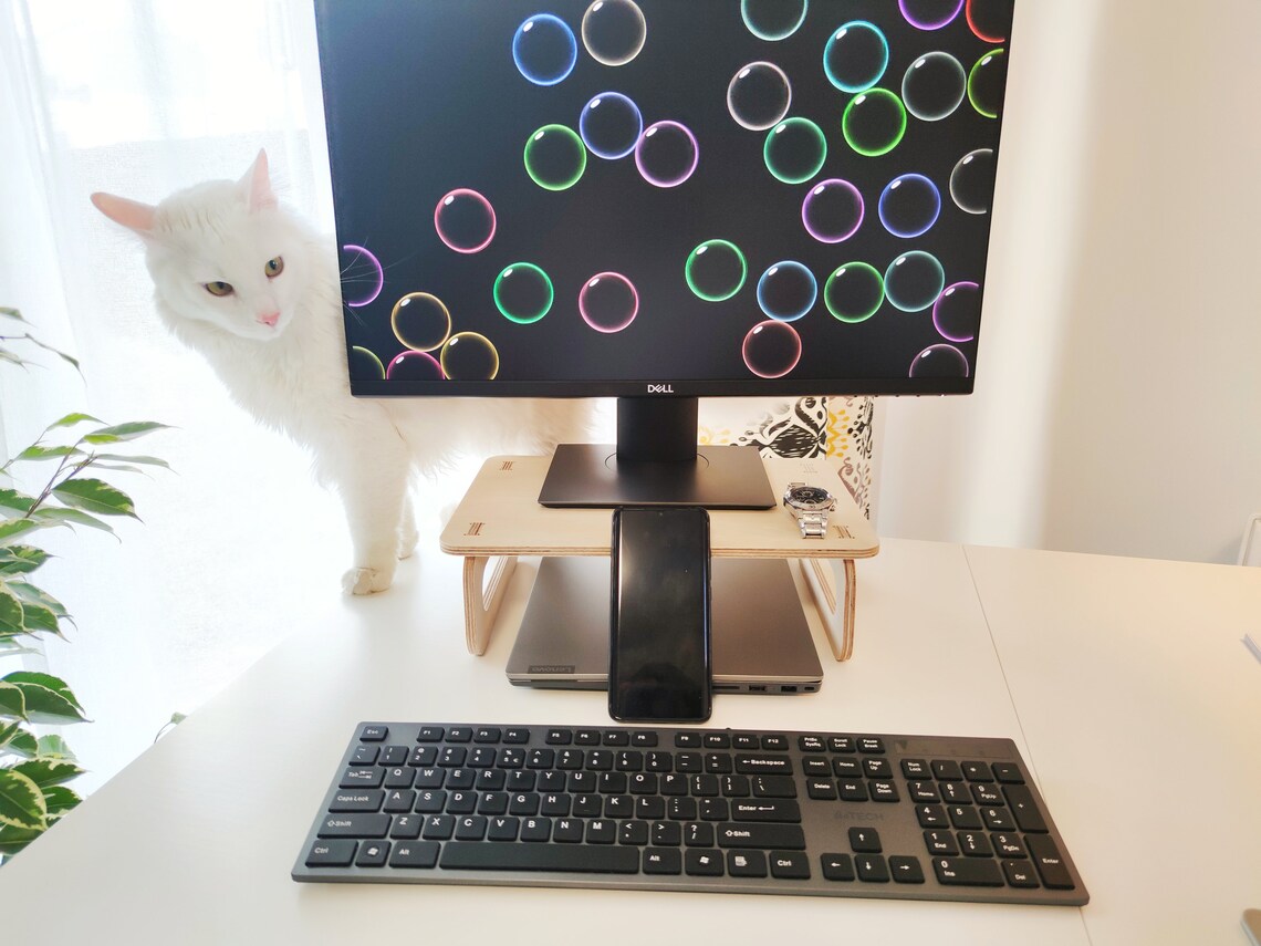 Dual Printer Stand. Wood Monitor Stand. Computer Screen Riser - Etsy