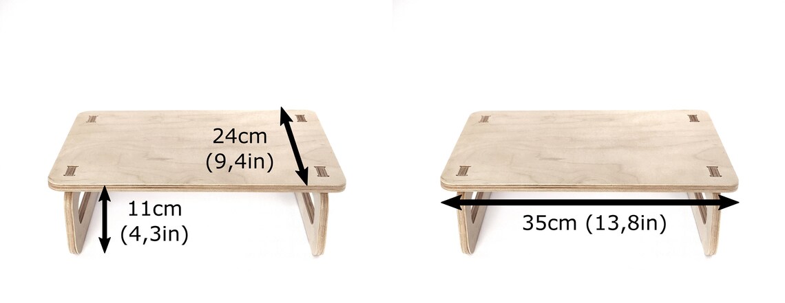 Dual Printer Stand. Wood Monitor Stand. Computer Screen Riser - Etsy