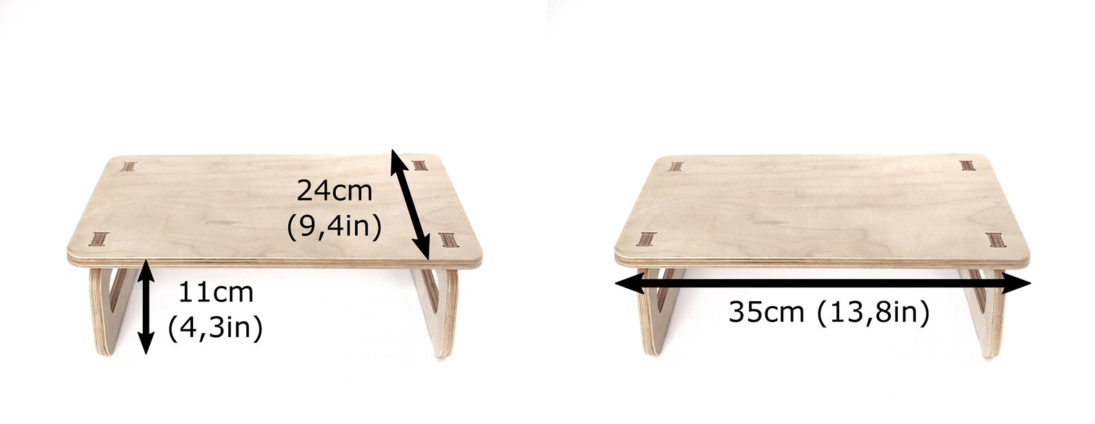 Dual Printer Stand. Wood Monitor Stand. Computer Screen Riser, Desk ...