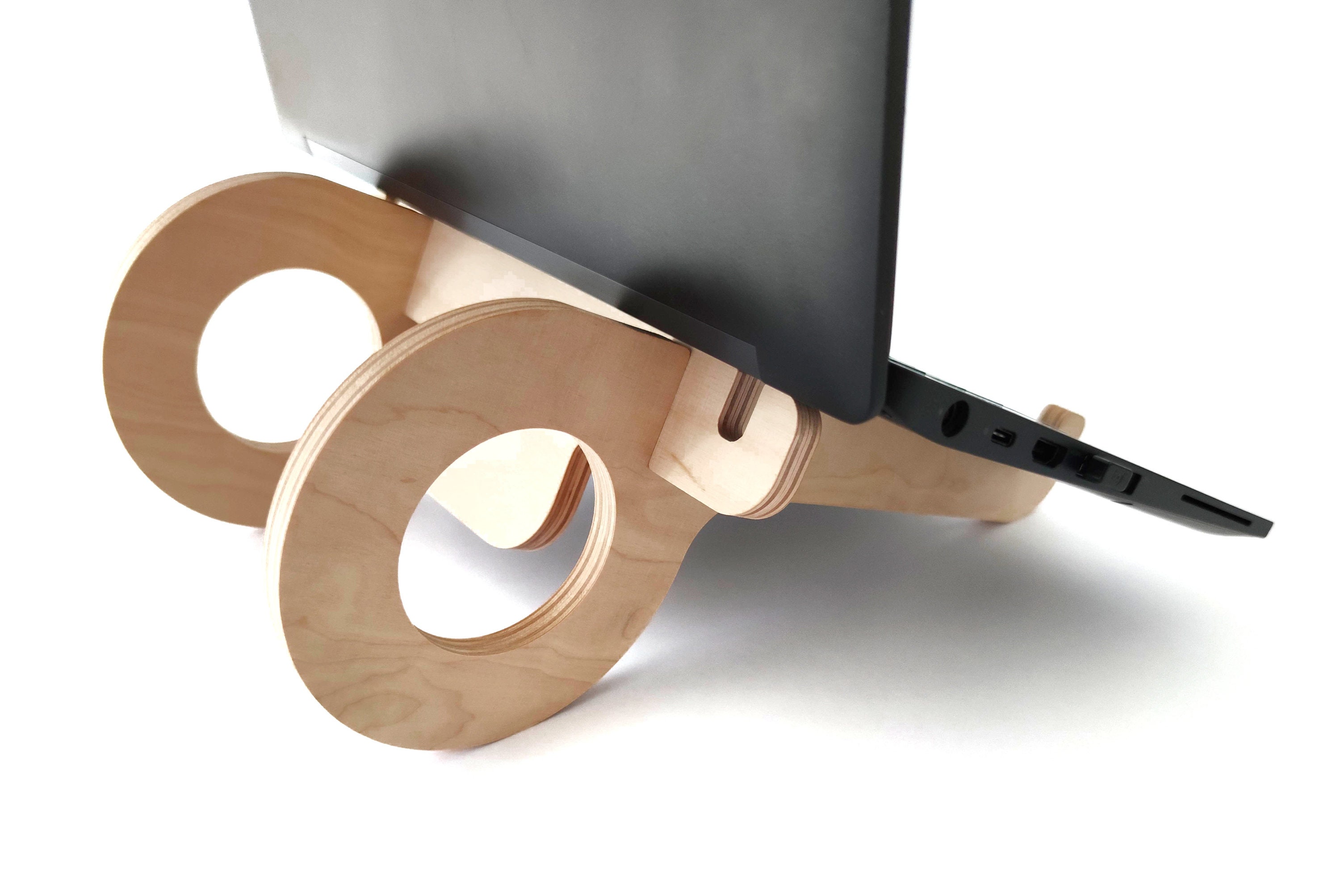 Wood Laptop Stand, Premium Laptop Riser, Wood Laptop Holder, Wood ...