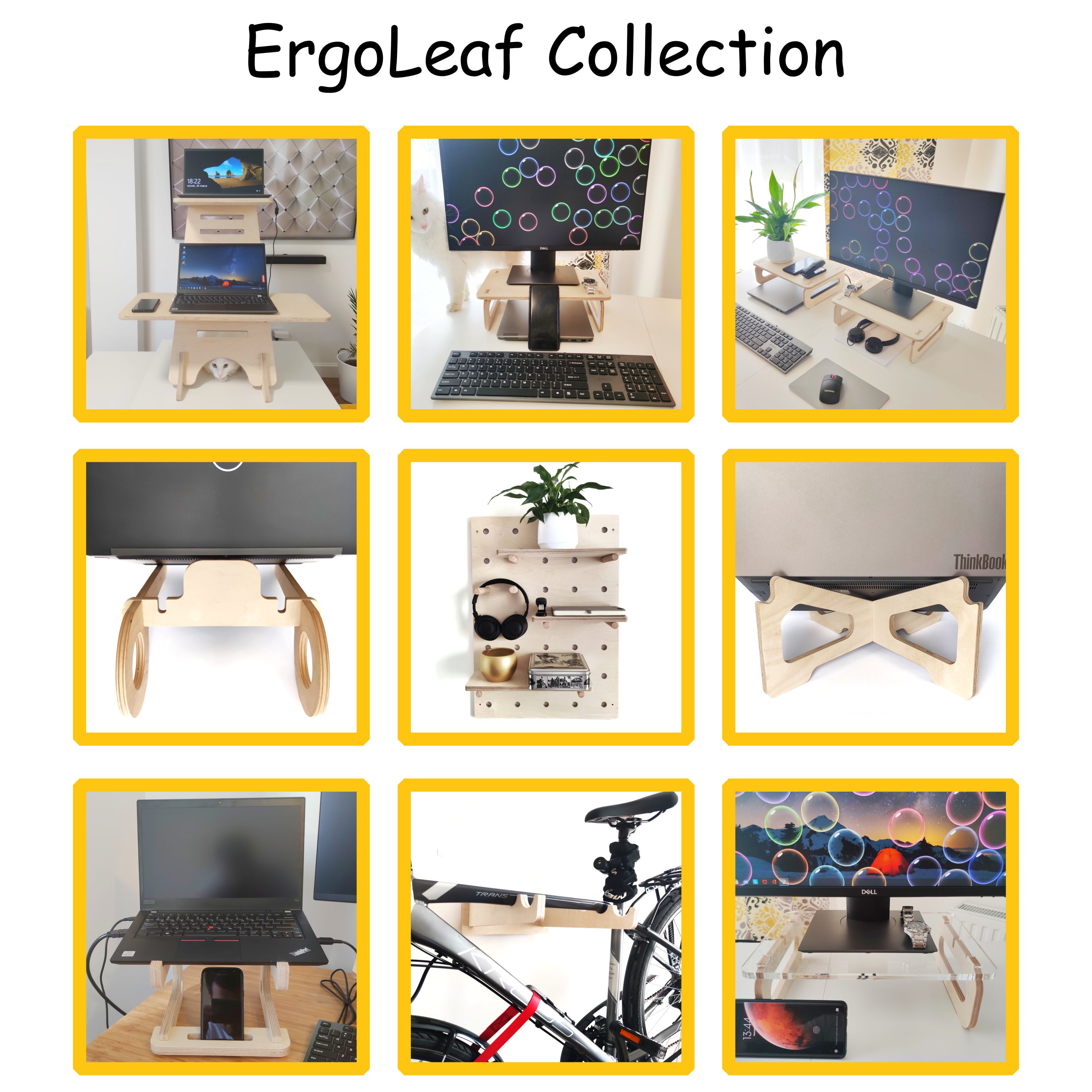 Dual Printer Stand. Wood Monitor Stand. Computer Screen Riser, Desk ...