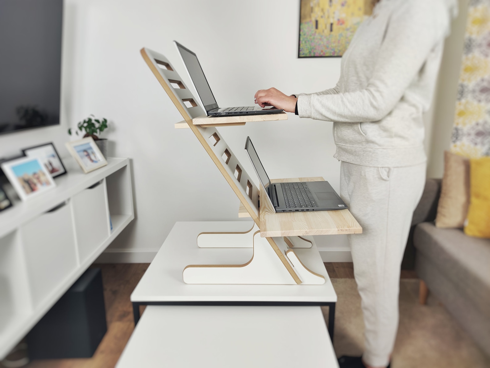 Standing Desk Converter Sit Stand Desk Handmade Ergonomic - Etsy