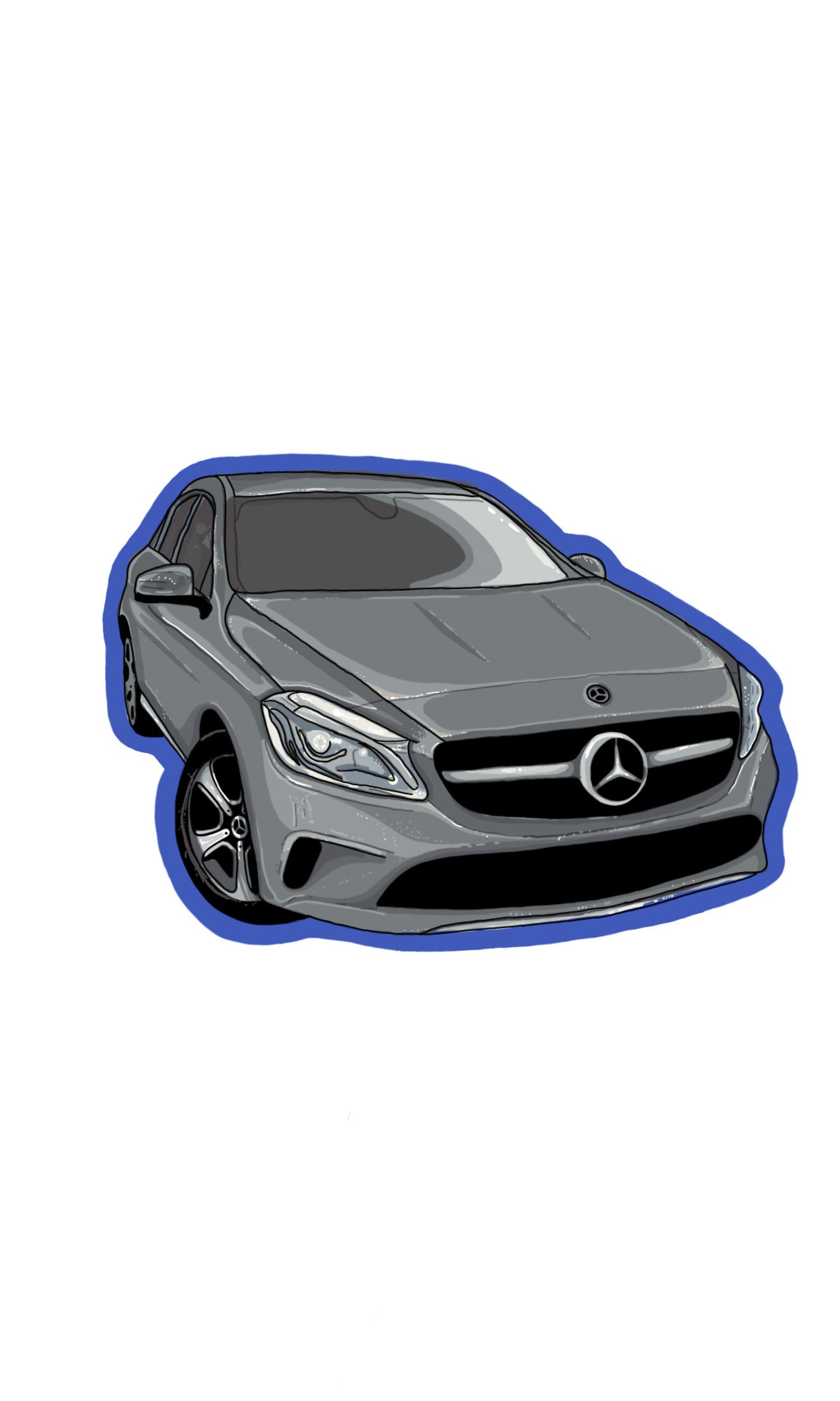 Mercedes A Class Handmade Sticker - Etsy