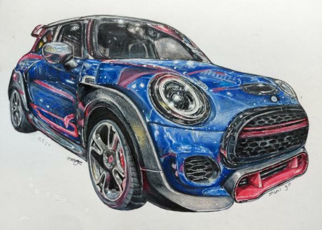Mini JCW GP Handmade Sticker - Etsy