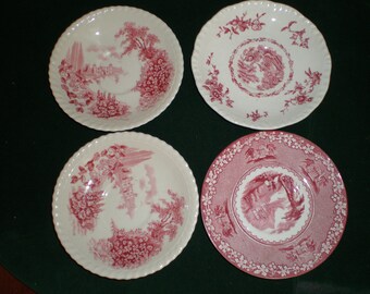 Red Transfer Ware | Etsy