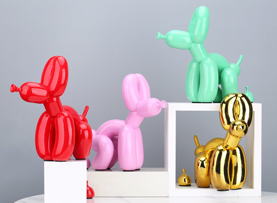 Creative Statue Poop Ballon Dog Decoration for Home Resin Art - Etsy