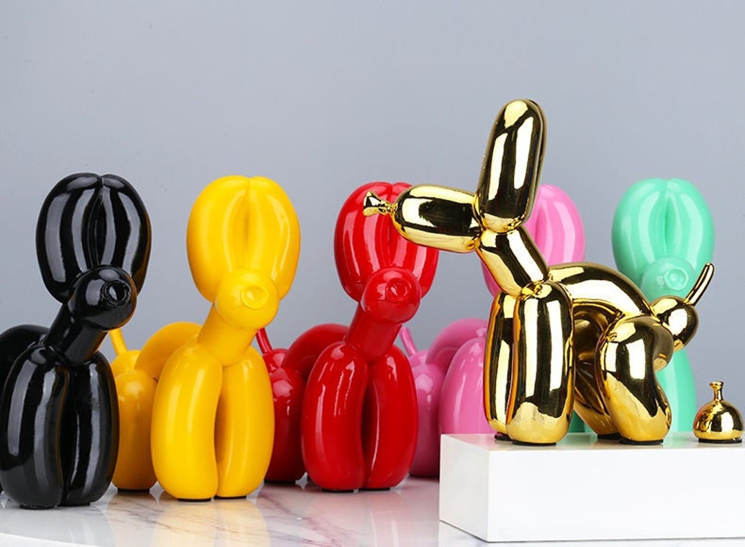 Creative Statue Poop Ballon Dog Decoration for Home Resin Art Crafts ...