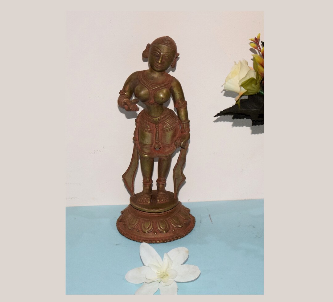 Brass Apsara Shape Statue | Religious Goddess Parvati Sculpture | Home ...