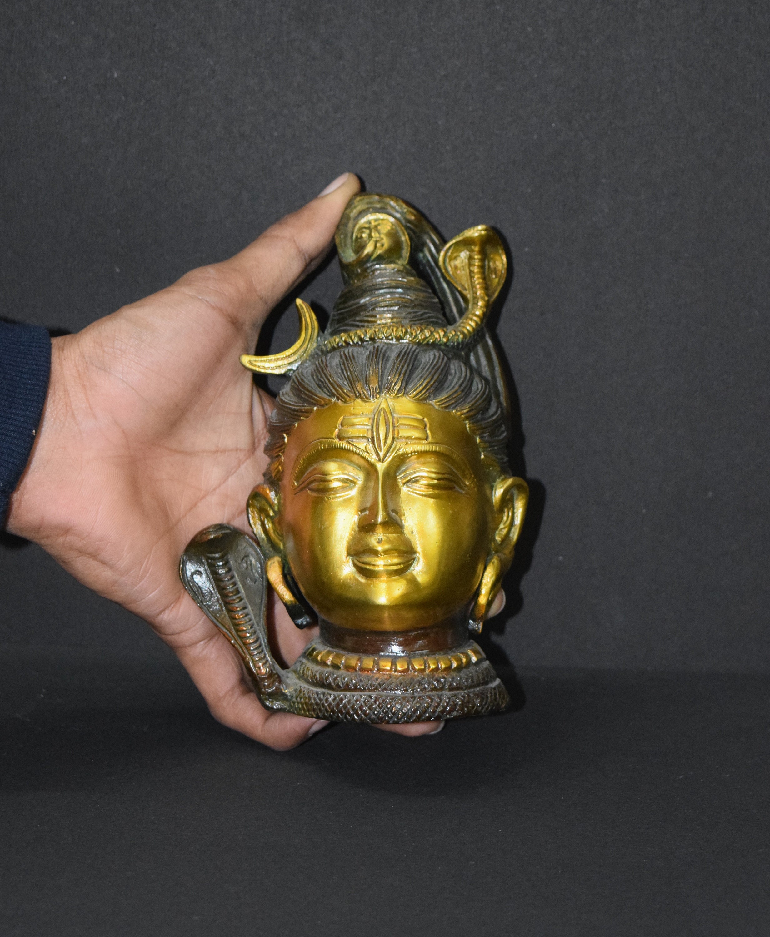 6" Inches Hinduism Shiva Head Statue | Brass Religious Statuary - Etsy