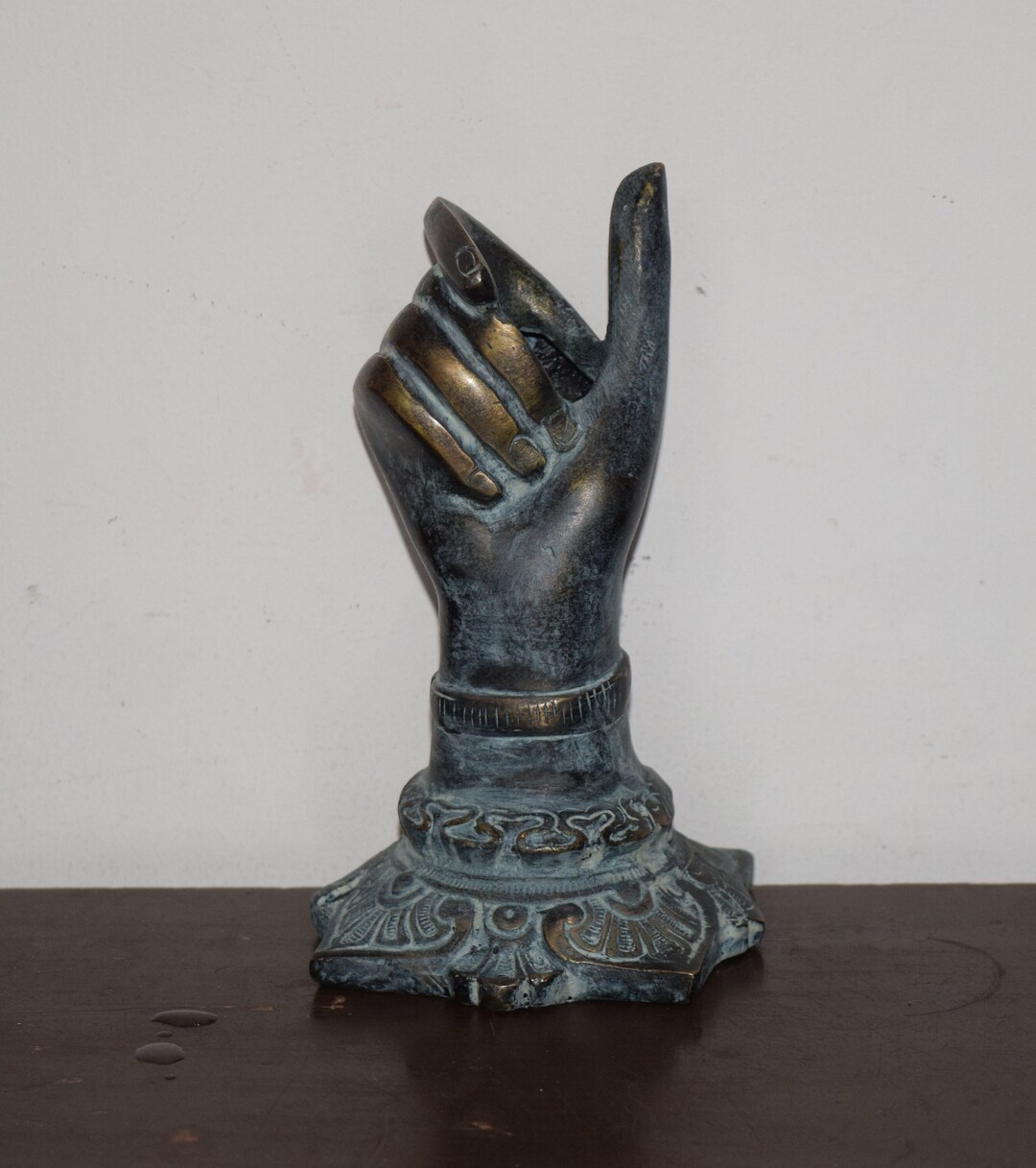 Brass Flower Hand Pen Stand Ethnic Design | Woman Hand Shape Flower Pot ...
