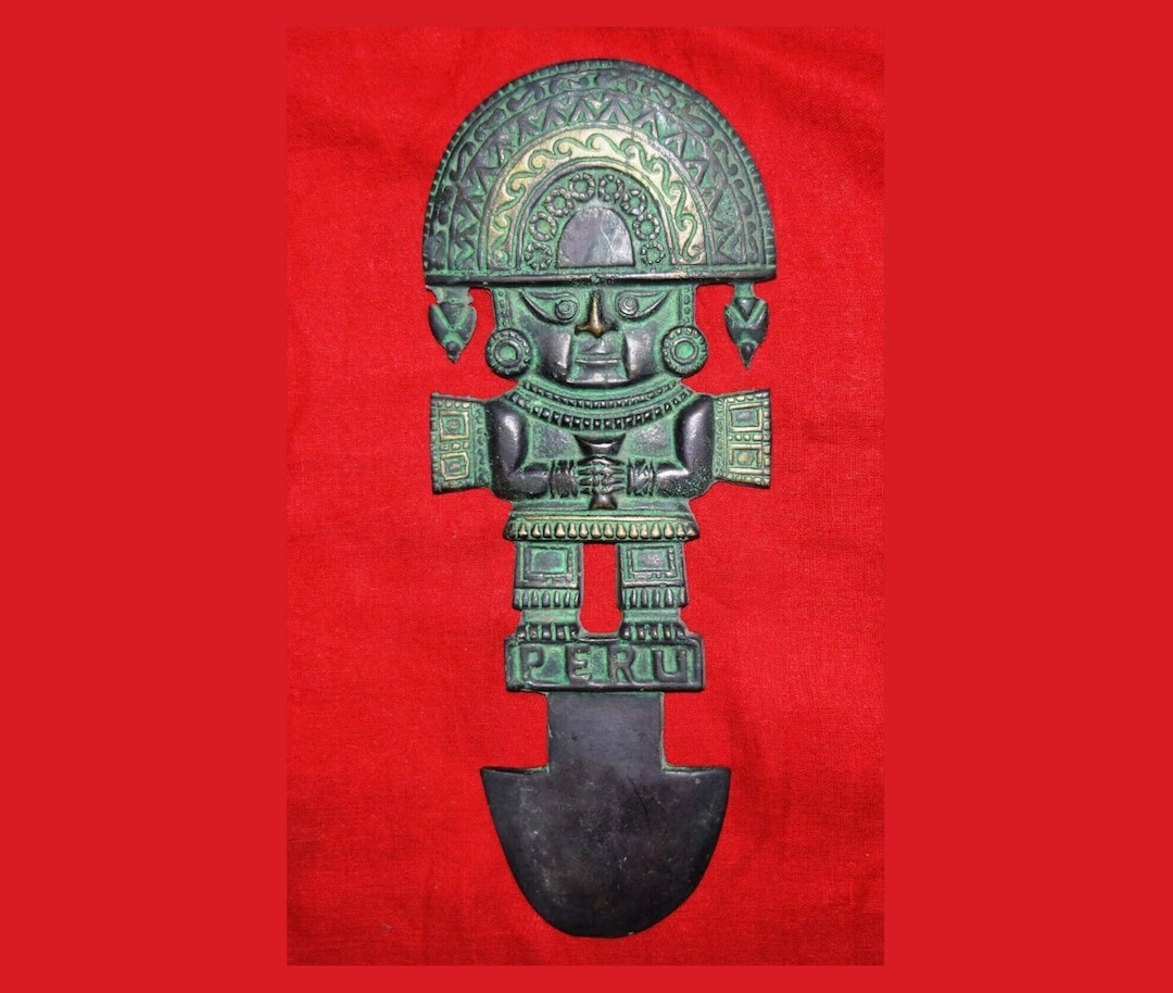 Brass Tumi Peru Wall Decor | Peru Knife Shape Wall Art Hanging Décor ...
