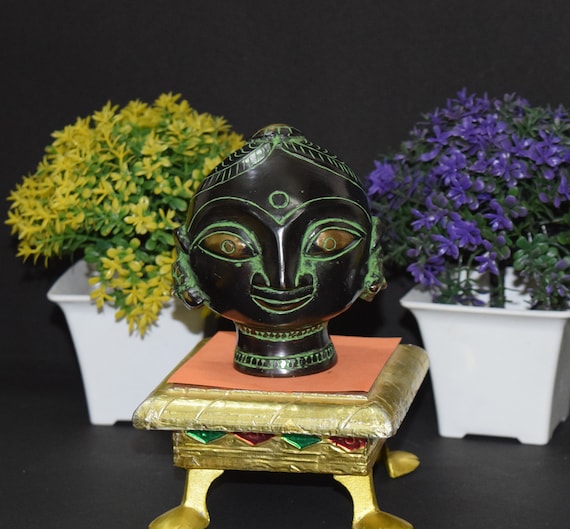 Majestic Gauri Head Sculpture Brass Temple Accessories | Etsy