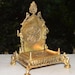 8'' Inches Brass Throne | Decorative Singhasan With Flower Design | God ...