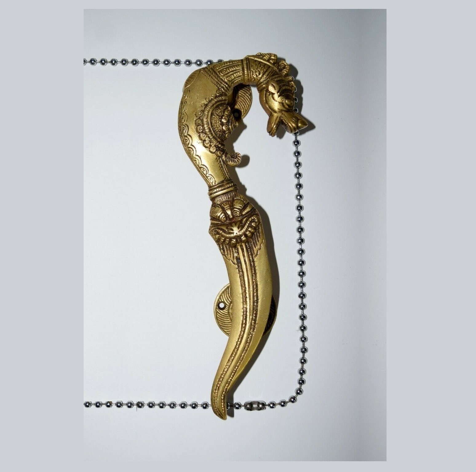 Dragon Head Shape Handle Brass Yali Engraved Almirah Door Pull Living ...
