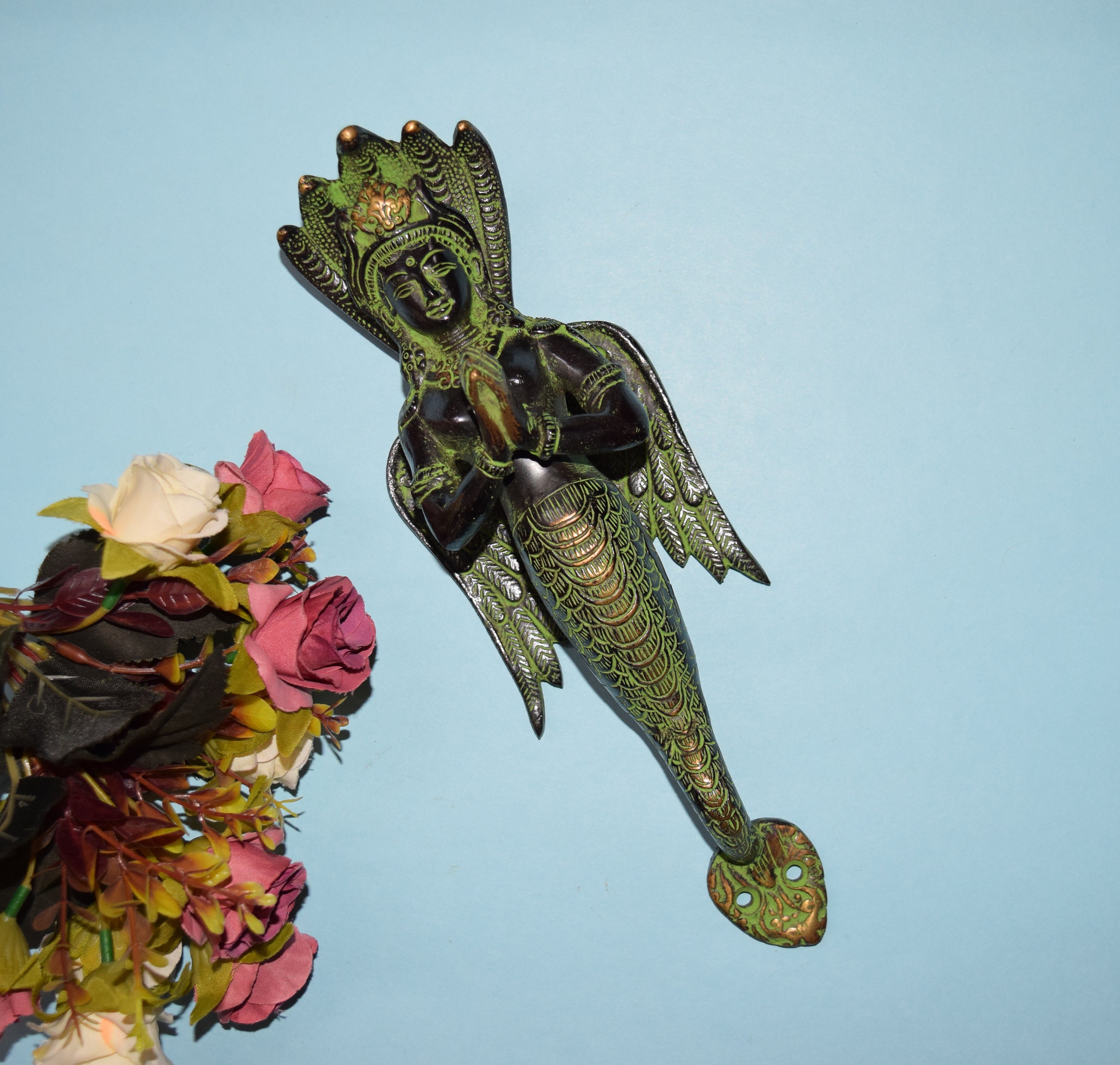 Brass Mermaid Snake Lady Pull Kitchen Handles Decor Naag - Etsy