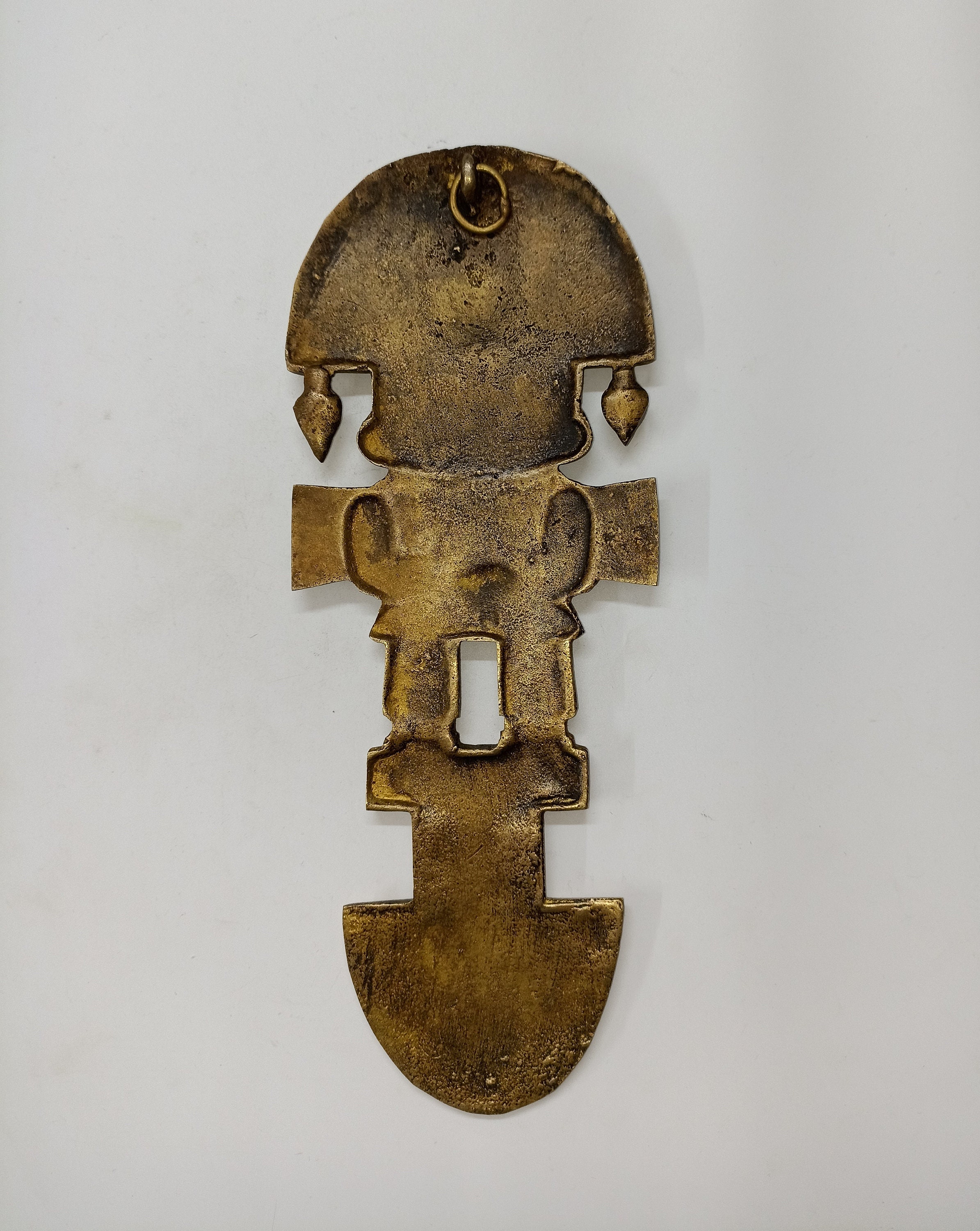 Good Luck Tumi Peru God Wall Mount Decor | Brass Totem Deity Inspired ...