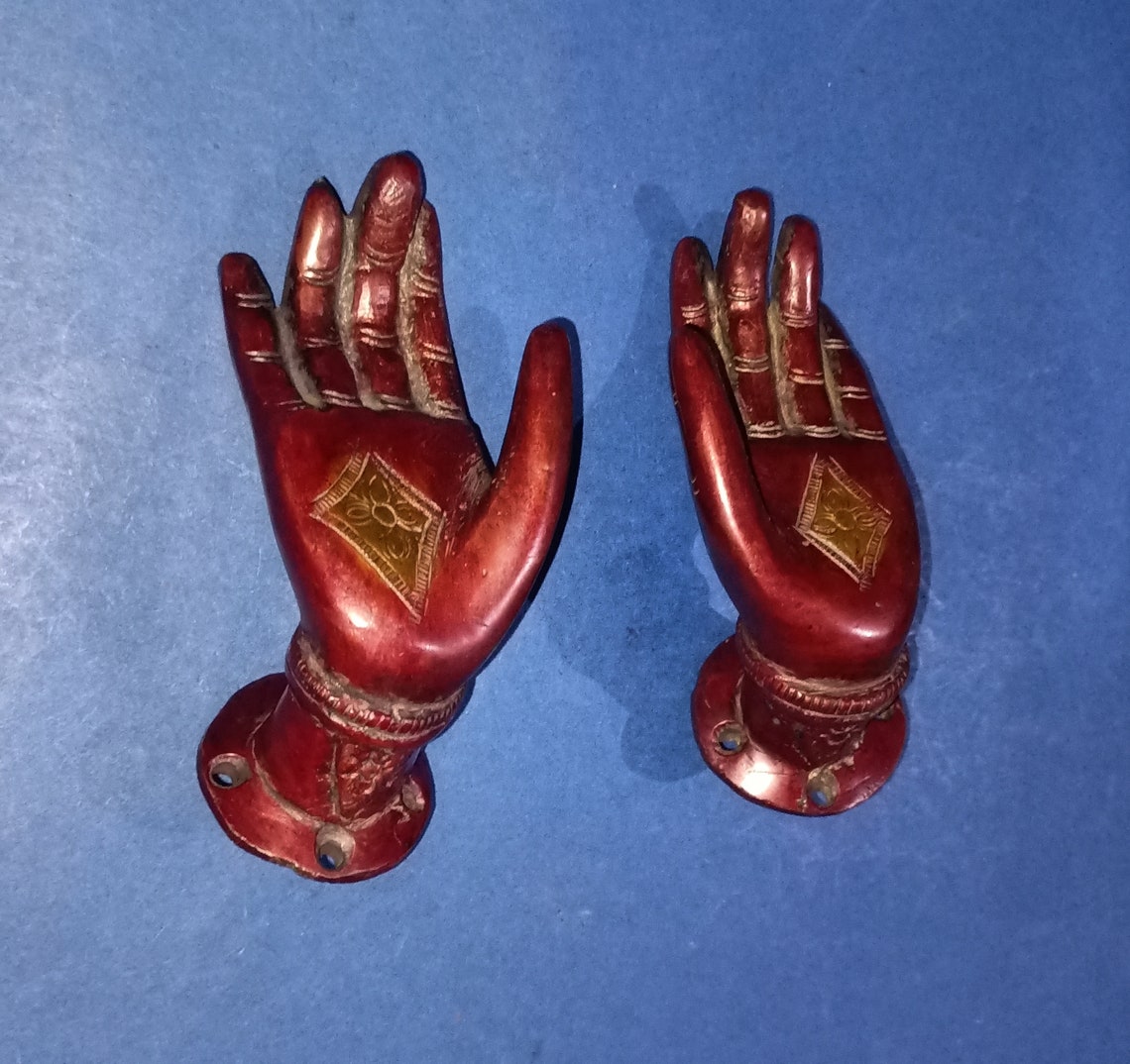 Kathak Lady Hand Shape Door Pull | Brass Girl Hand Knobs for Cupboard ...