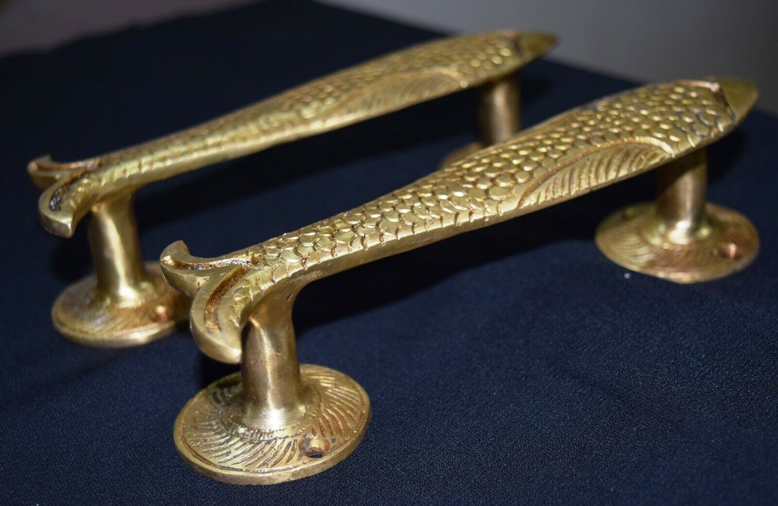 Nautical Fish Door Handle Brass Fish Door Pull Cupboard - Etsy