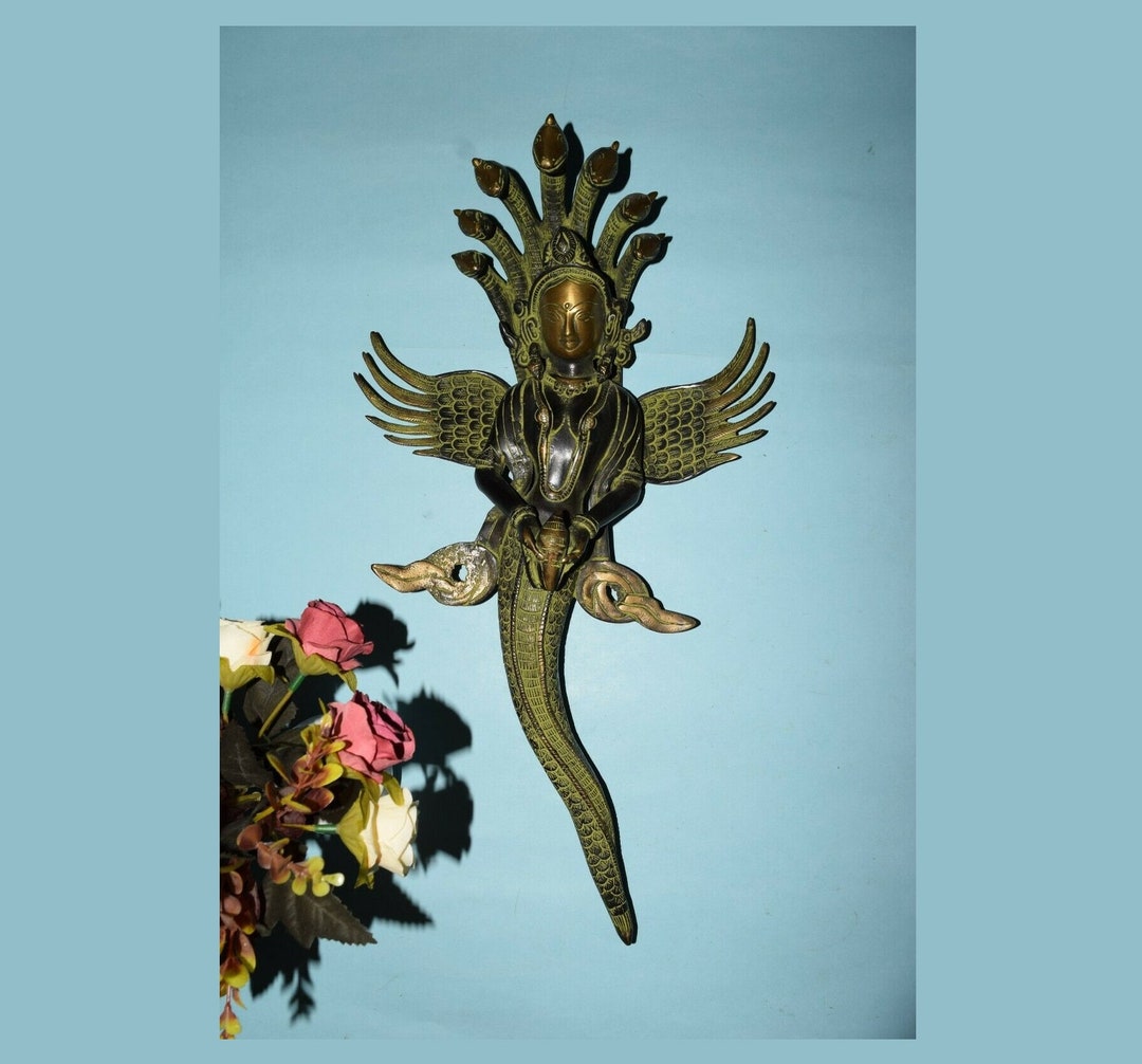 18'' Inches Snake Lady Wall Hanging Mermaid With Wings Crown Wall Decor ...