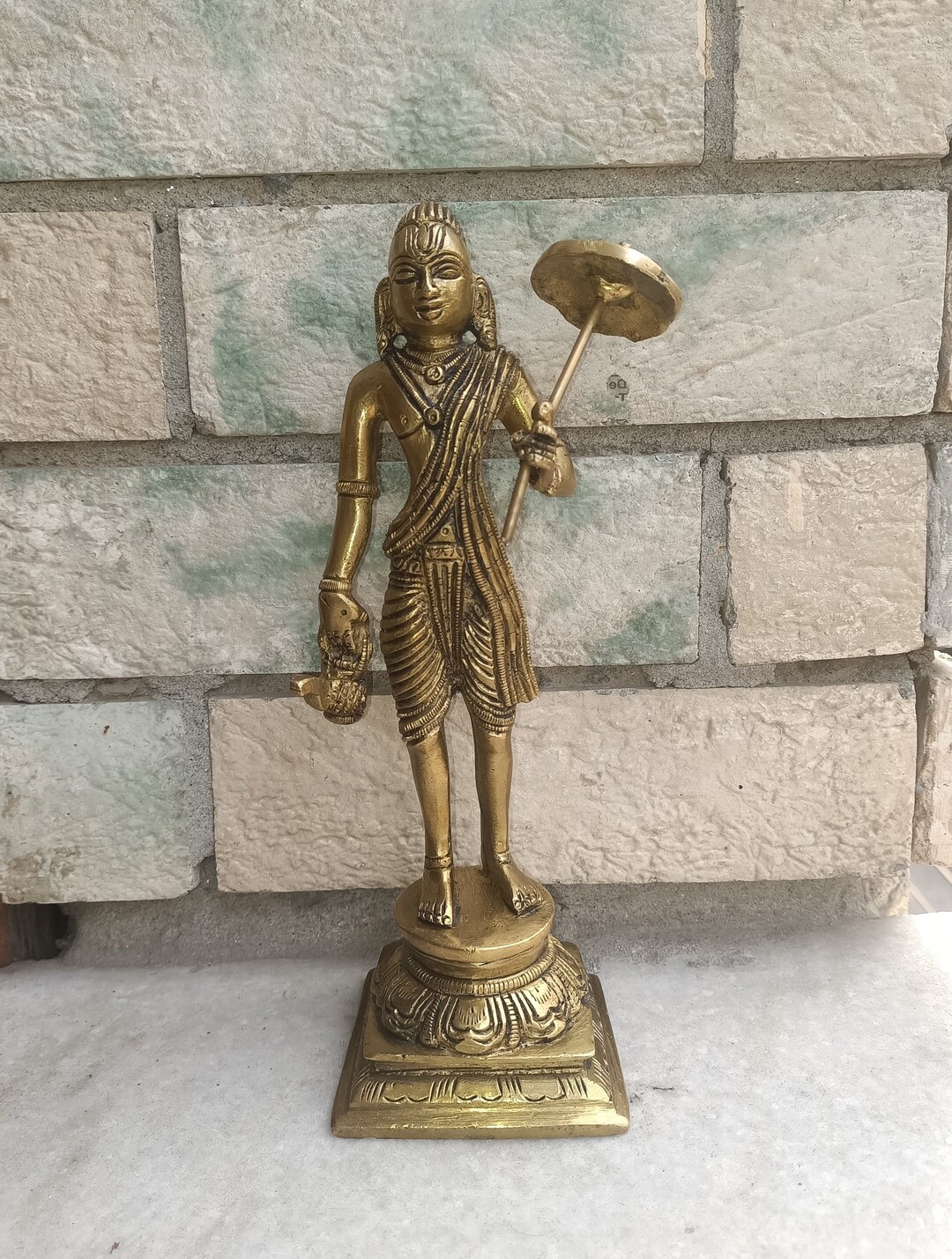 Brass Lord Vishnu Vamana Avatar Statue Holy Man | Dwarflike Brahmin ...