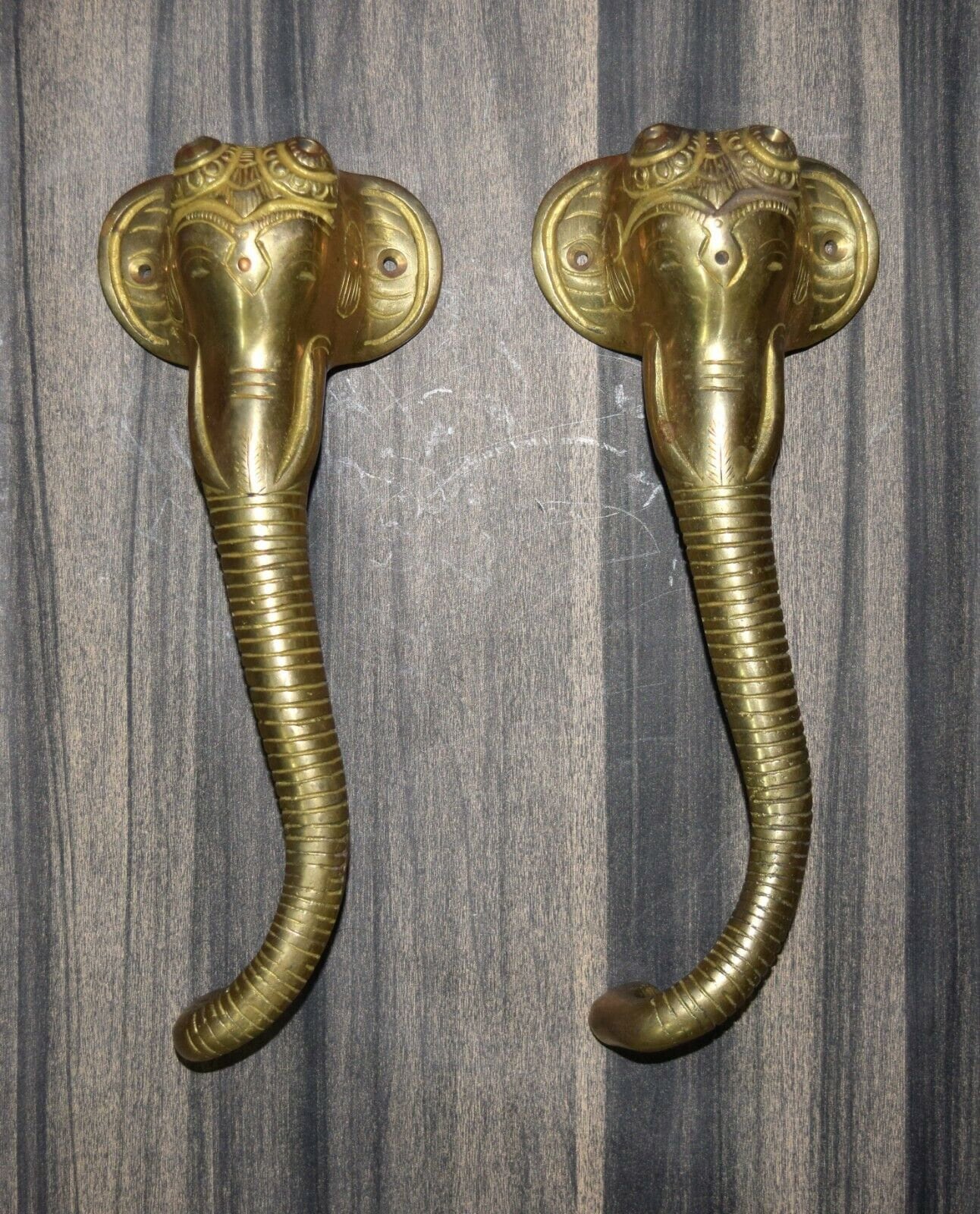 Elephant Face Shape Brass Door Handle | Set of 2 Pieces Door Pull ...