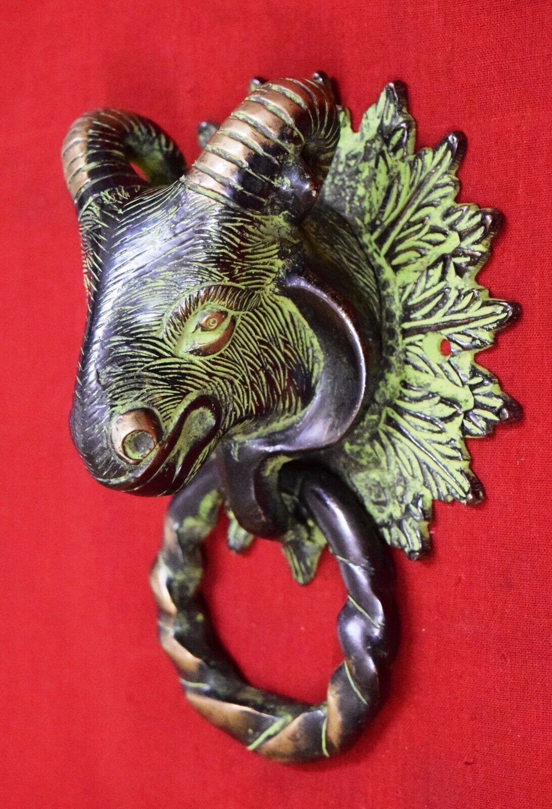 Goat Head Door Knocker Brass Sheep Door Knocker Animal - Etsy