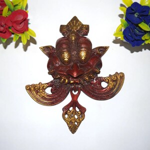 Brass Yali Face Wall Hanging | Handicrafts Mythical Yali Wall Decor ...