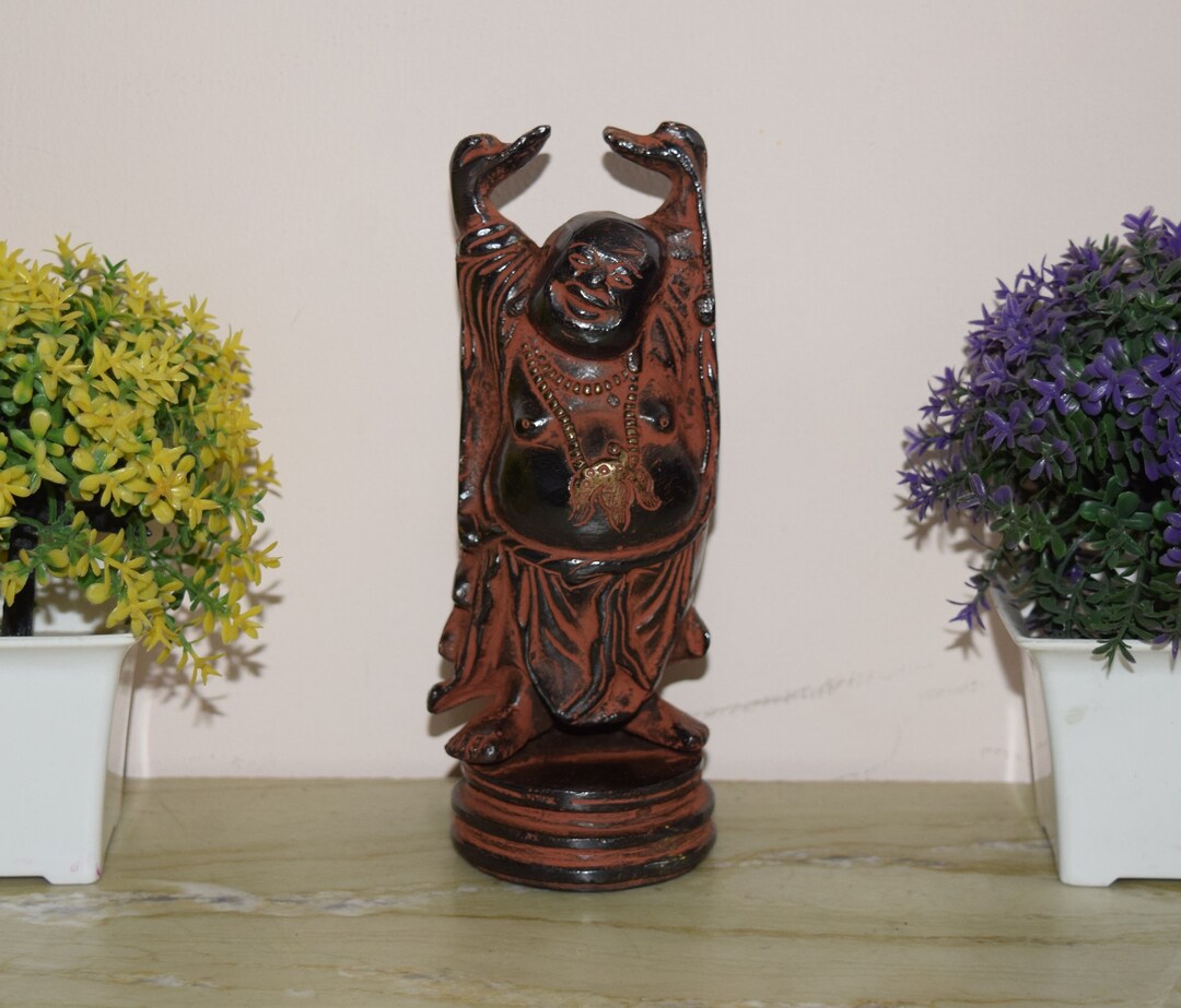 Brass Laughing Buddha Sculpture Fengshui | Good Luck Theme Lucky Man ...