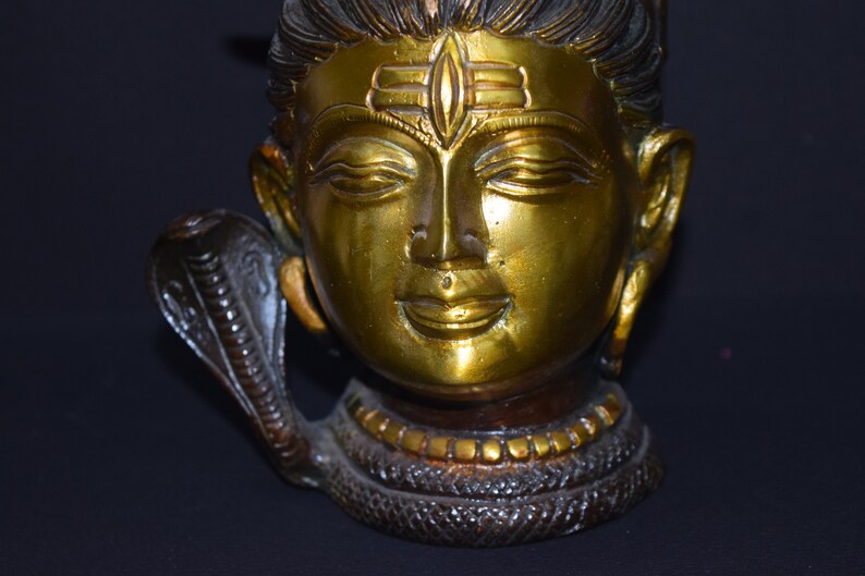 6" Inches Hinduism Shiva Head Statue | Brass Religious Statuary - Etsy