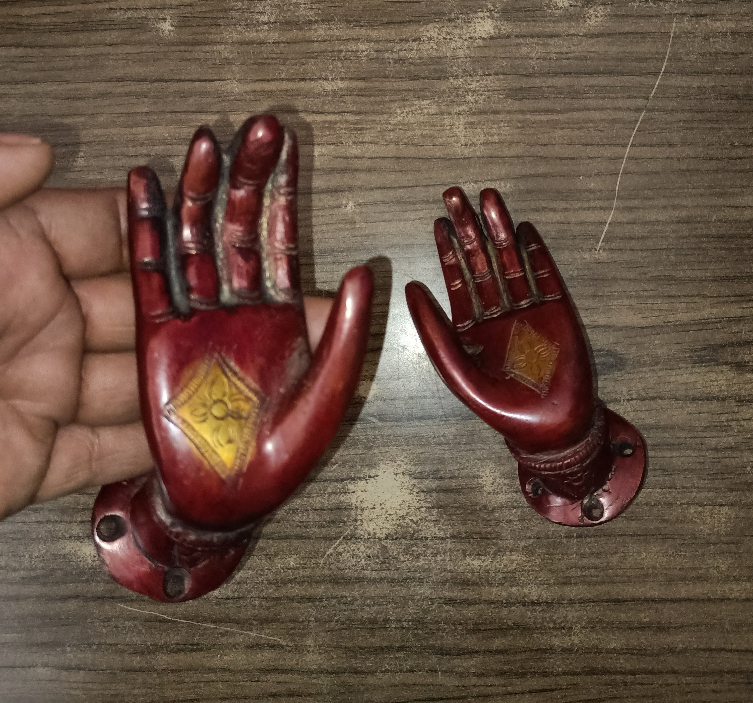 Kathak Lady Hand Shape Door Pull | Brass Girl Hand Knobs for Cupboard ...