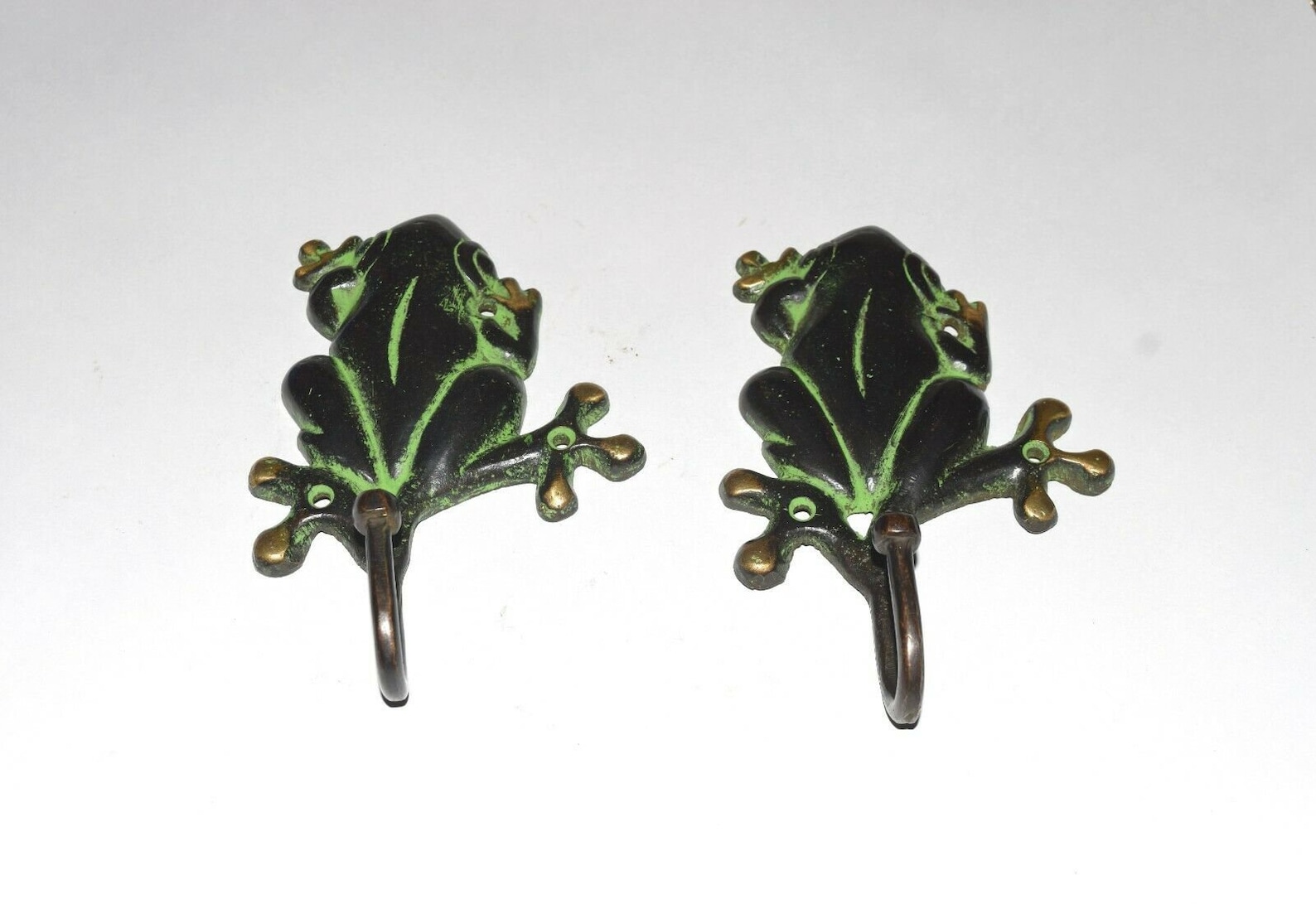 Wall Decor Frog Hook Set | Brass Handicrafts Toad Figure Hook | Drawing ...