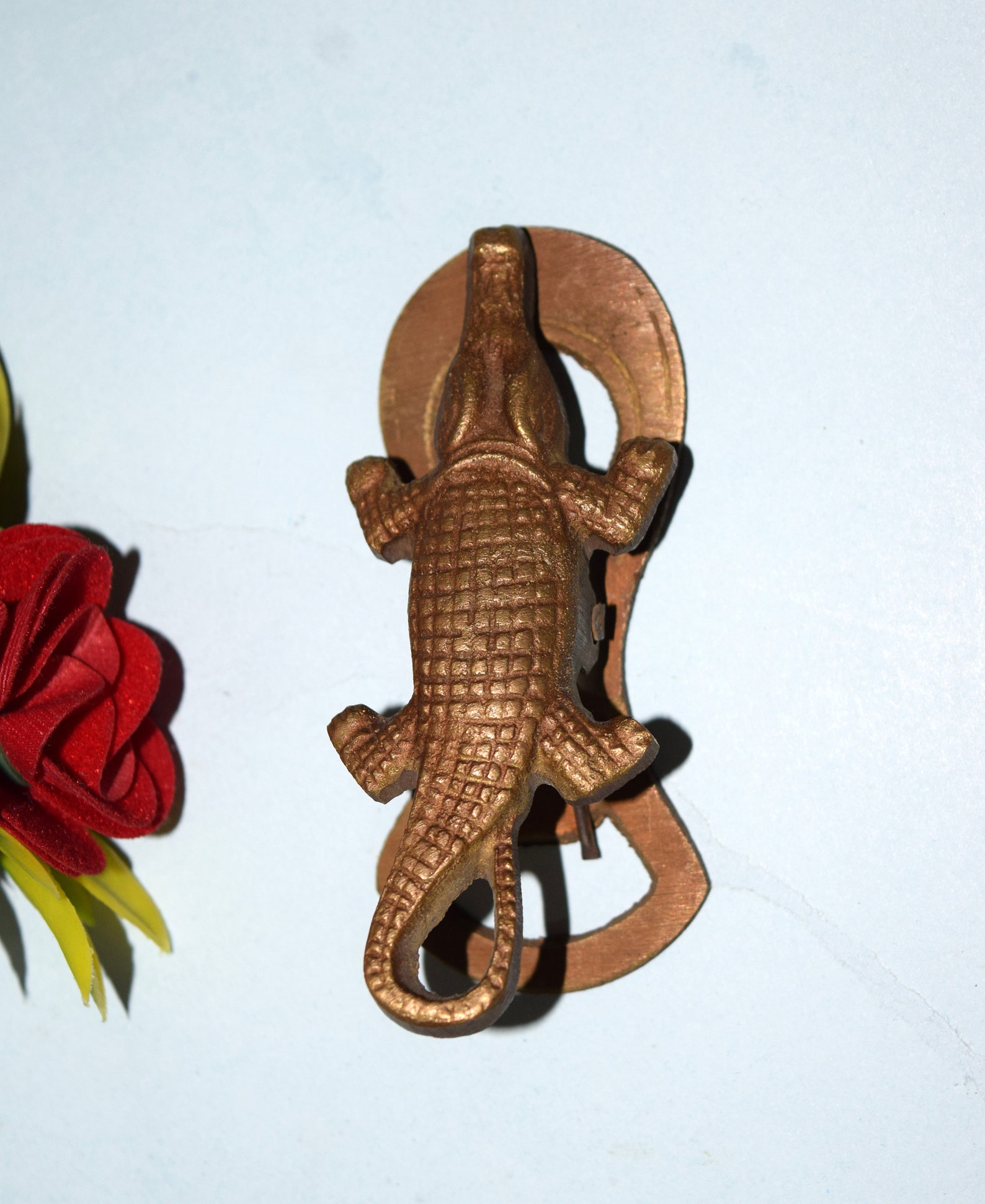 Alligator Shape Paper Clip Brass Lizard Shape Paper Fastener - Etsy