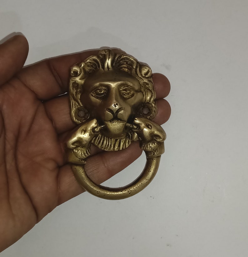 Jungle Beast Leo Face Kitchen Cabinet Drawer Knobs | Brass Wild Animal ...