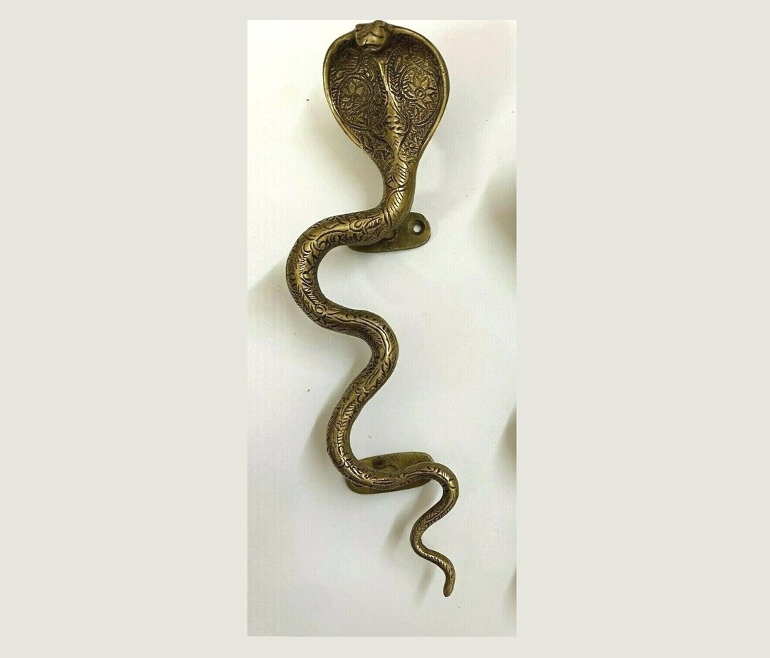 Brass Viper Snake Door Pull | Venomous Snake Shape Door Handle ...