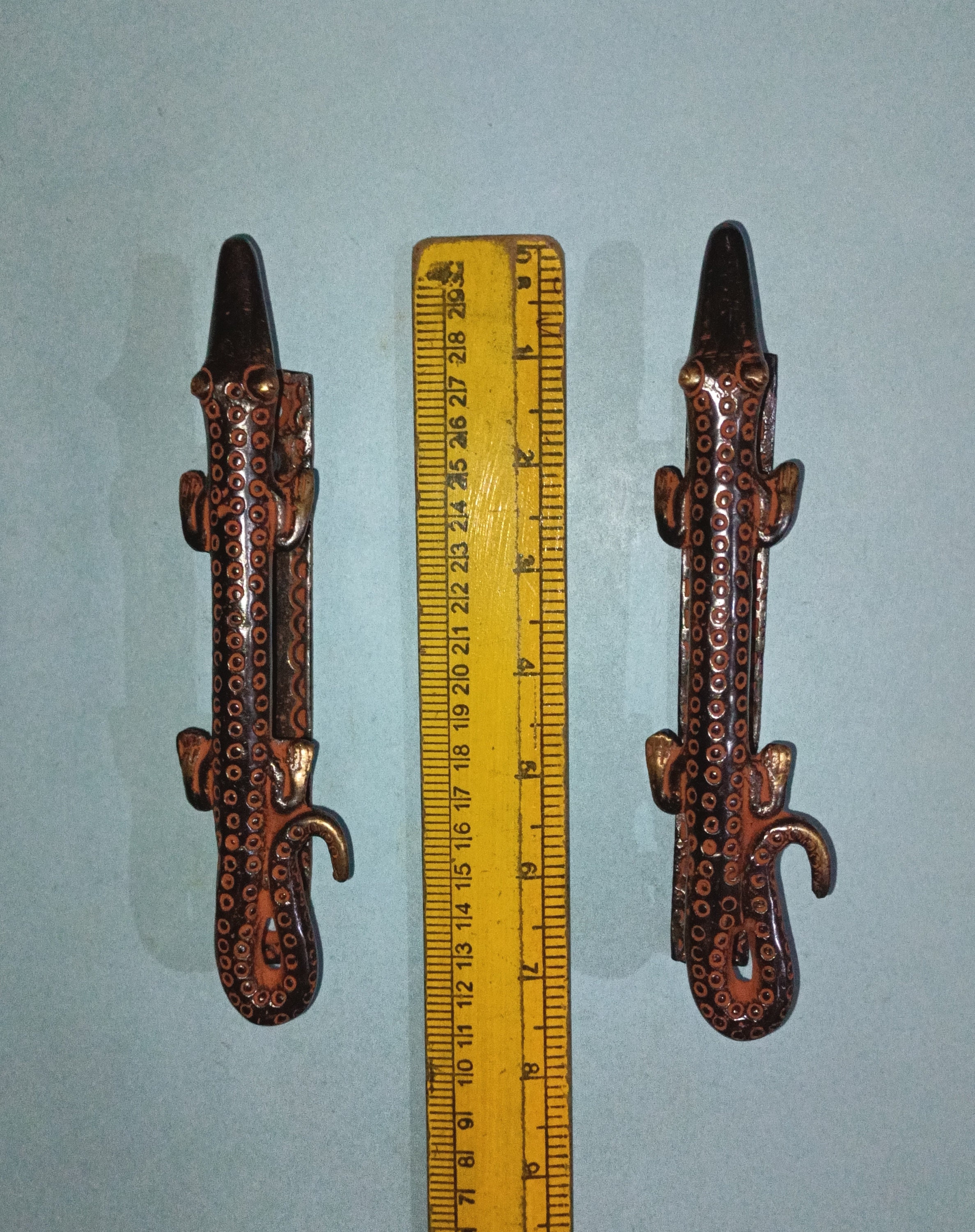 Aggressive Alligator Design Gate Pull Set | Brass Crocodile Shape ...