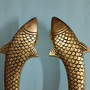 Marine Fish Theme Door Pull Set | Brass Tuna Fish Door Handle for ...