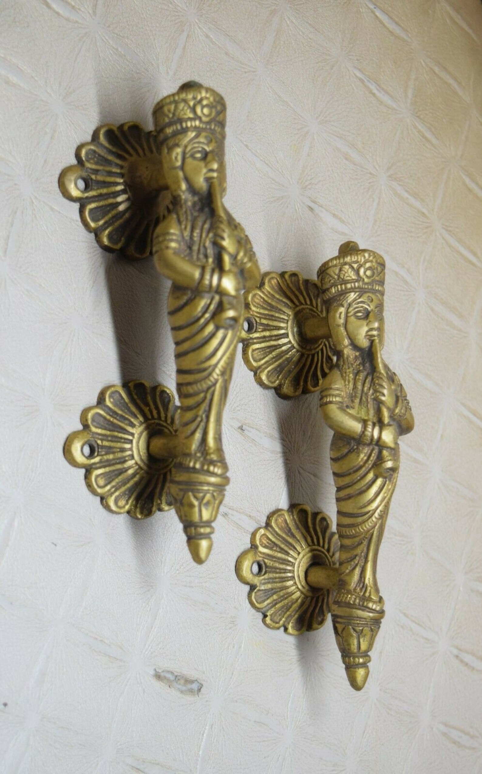 Lady Playing Trumpet Door Pull Brass Puppet Door Handle | Etsy