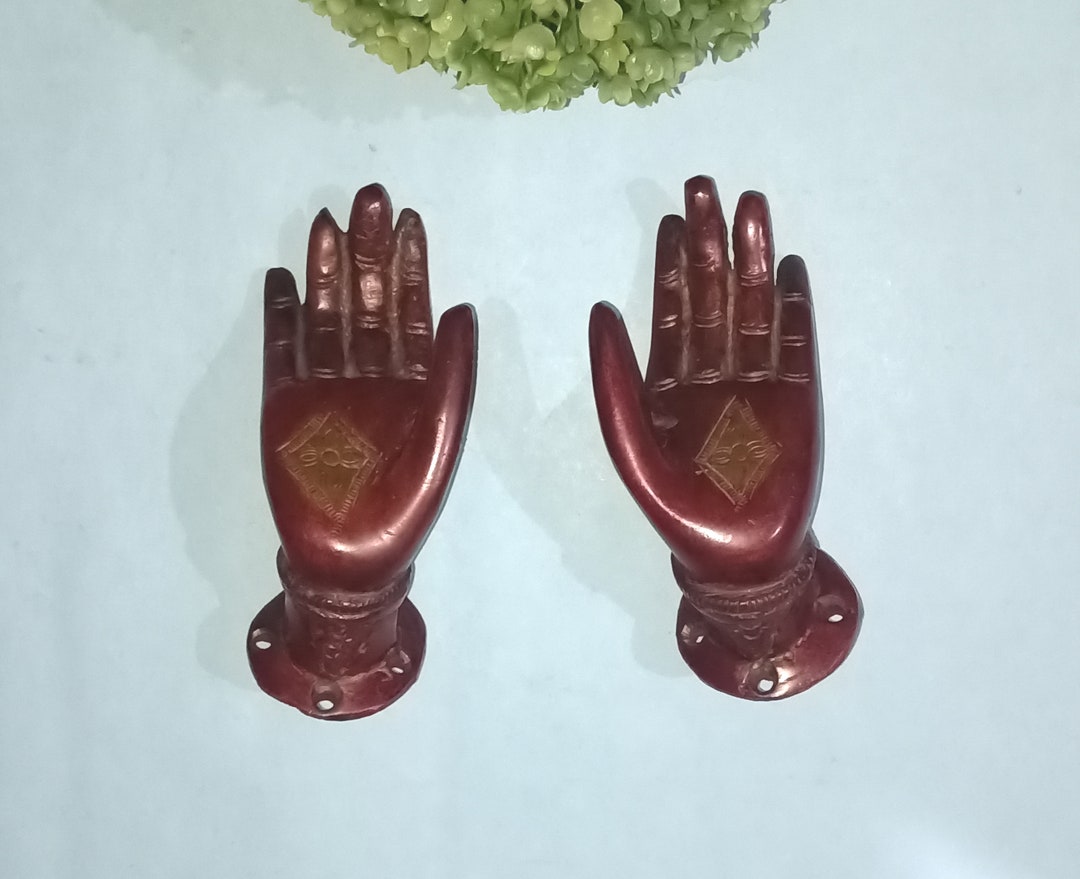 Kathak Lady Hand Shape Door Pull | Brass Girl Hand Knobs for Cupboard ...