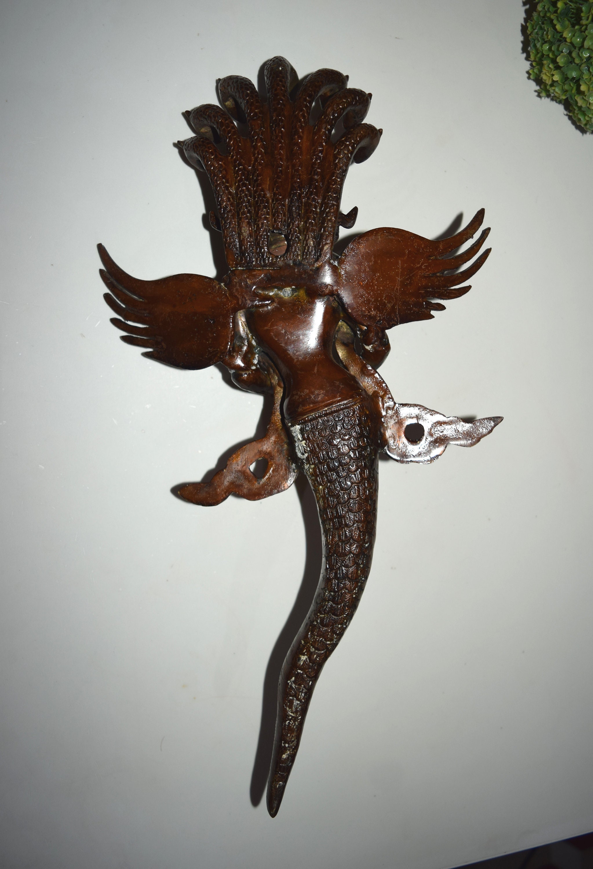 19'' Inches Snake Lady Brass Wall Decor Statue - Etsy