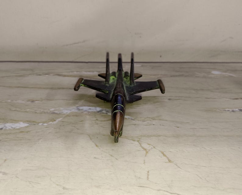 Brass Fighter Jet Statue | Military Plane Shaped Table Showpiece Statue ...