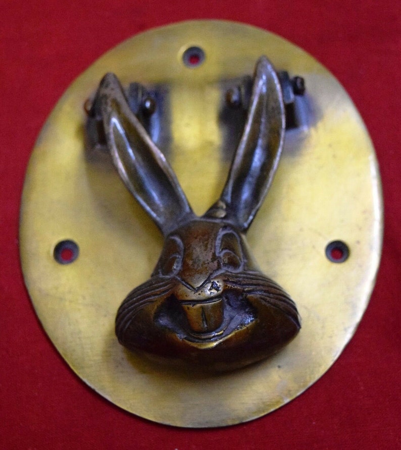 Rabbit Bunny Door Knocker Brass Cartoon Theme Doorbell - Etsy