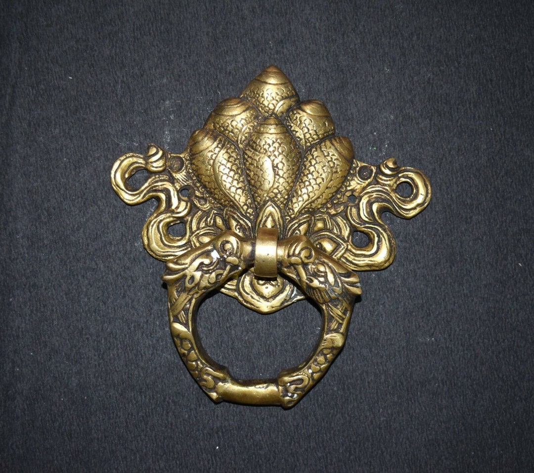 Tropical Marine Mollusc Conches Doorbell | Brass Knocker With Chinese ...
